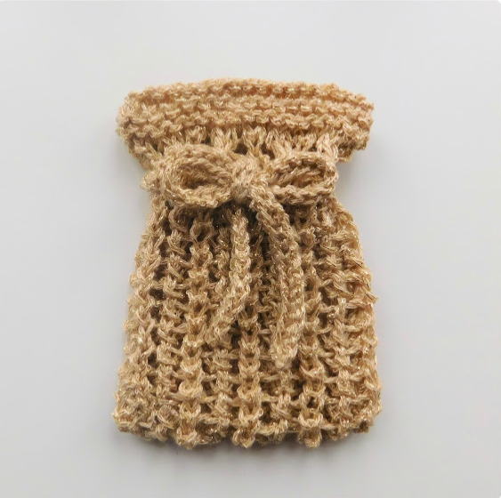 Knitted Net Gift Pouch | AllFreeKnitting.com
