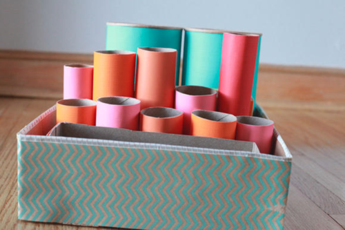 Upcycled Cardboard Craft Room Organizers | DIYIdeaCenter.com