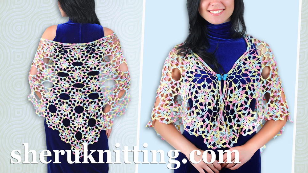 Crochet Round Shawl | AllFreeCrochet.com