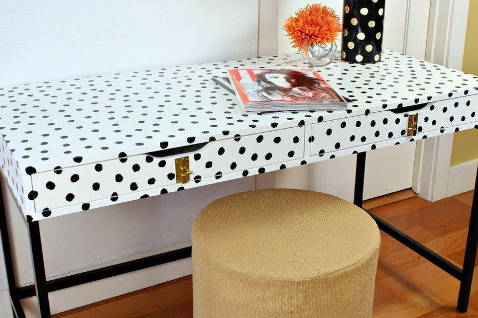 DIY Kate Spade Desk | CheapThriftyLiving.com