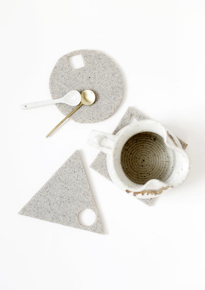 Geometric Clay Trivets DIY | DIYIdeaCenter.com