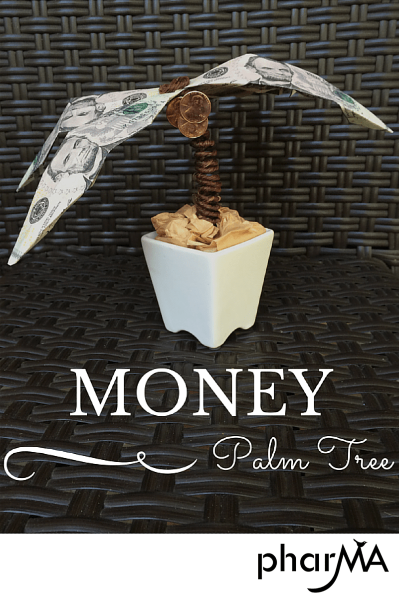 Origami Money Palm Tree | AllFreeHolidayCrafts.com