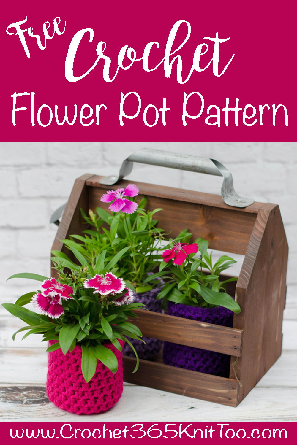 Crochet Flower Pot | AllFreeCrochet.com