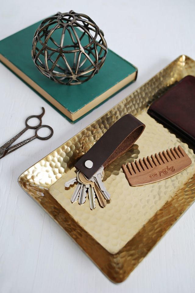 Sleek Post DIY Leather Keychain | AllFreeSewing.com