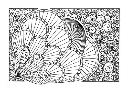 Impressionistic Protea Coloring Page | FaveCrafts.com