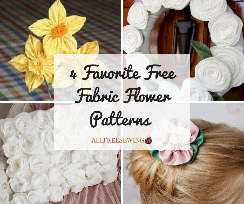 4 Favorite Free Fabric Flower Patterns | AllFreeSewing.com
