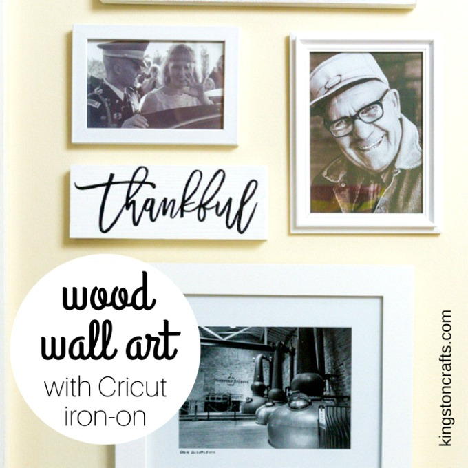 Wood Wall Art with Cricut Iron On | CheapThriftyLiving.com