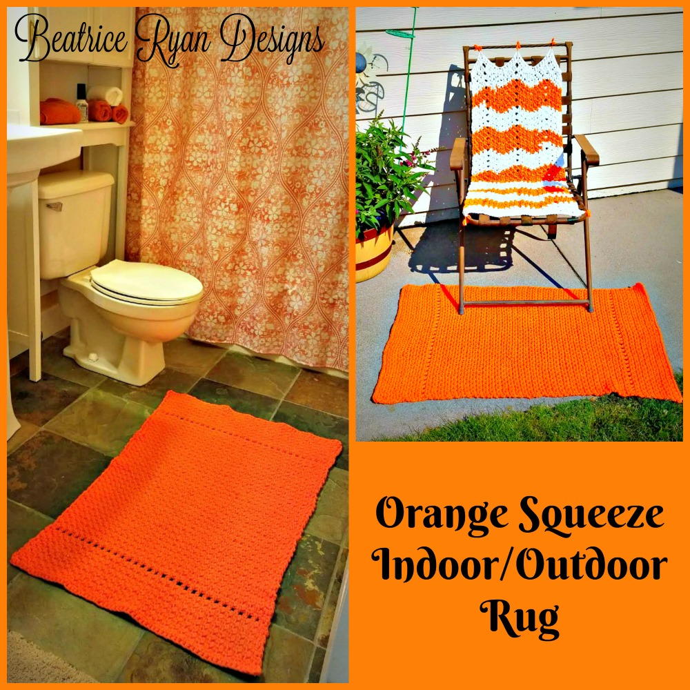 Orange Squeeze Indoor/Outdoor Rug | AllFreeCrochet.com