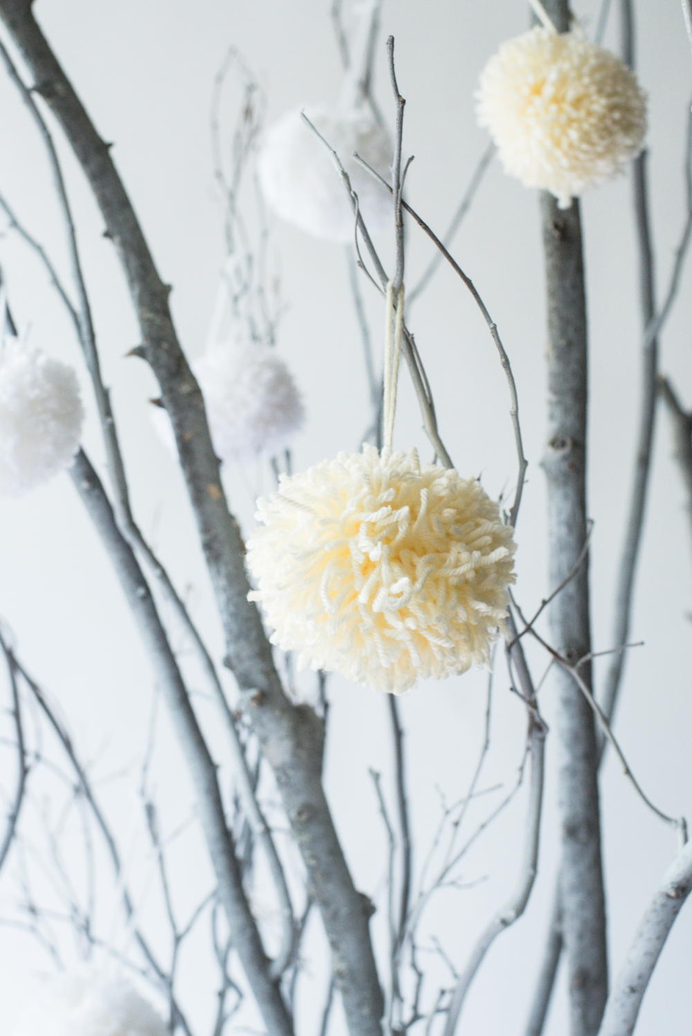 Classically Simple Pom Pom Ornaments | FaveCrafts.com
