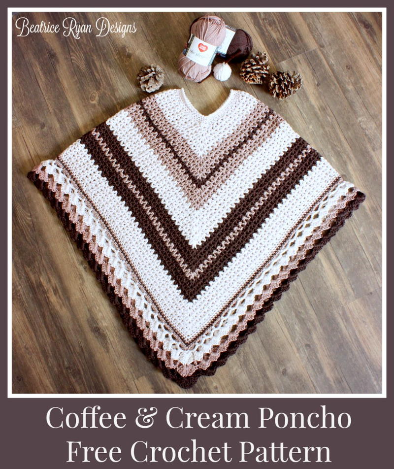Phoebe Asymmetrical Poncho | AllFreeCrochet.com