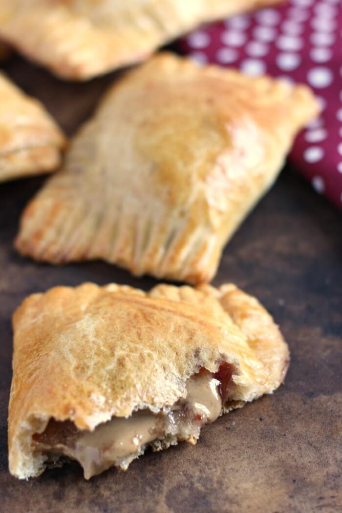 Peanut Butter & Jelly Hand Pies | TheBestDessertRecipes.com