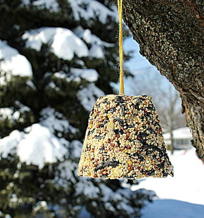Birdseed Bells | DIYIdeaCenter.com