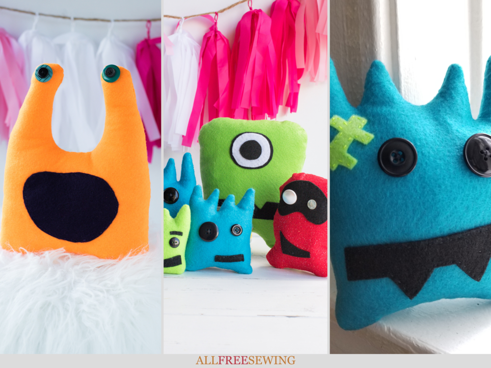 Kid-Friendly Felt Monster Patterns (Free PDFs!) | AllFreeSewing.com