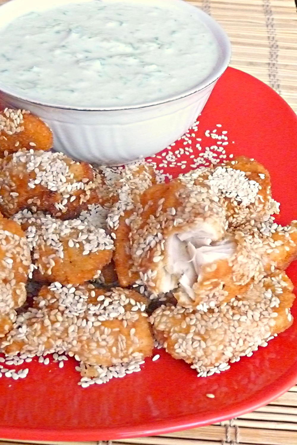 Sesame Fried Chicken Bites | AllFreeCopycatRecipes.com