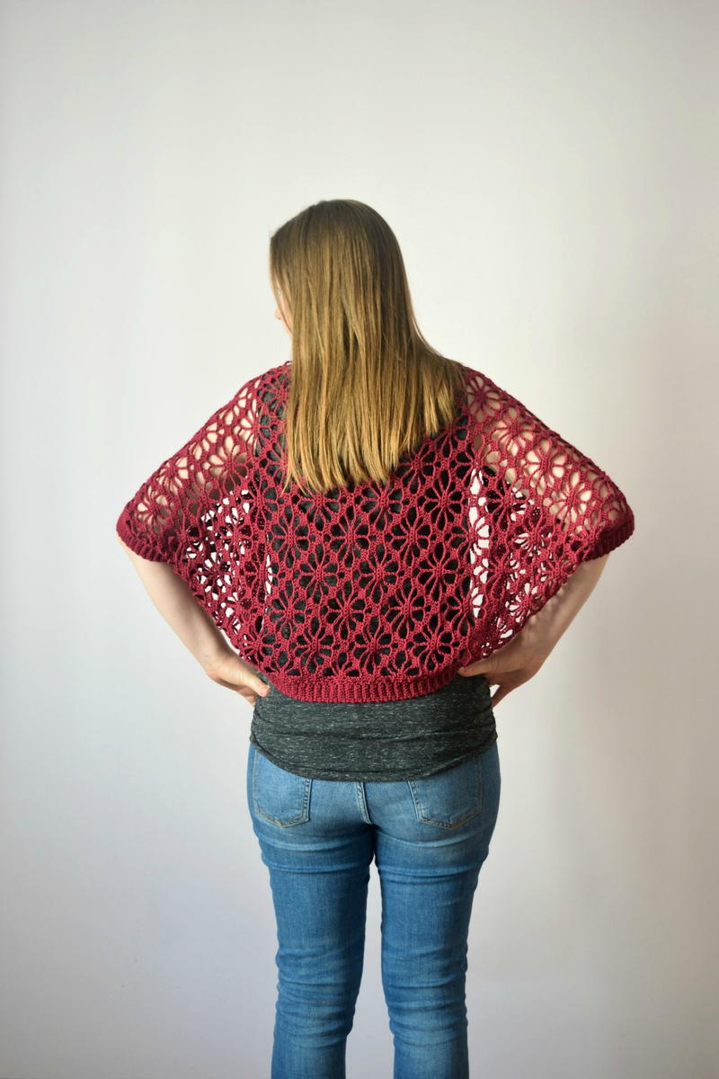 Meadow Lace Shrug | AllFreeCrochet.com