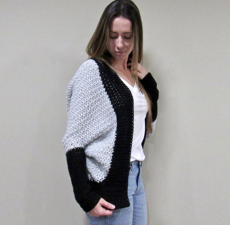 Color Block Cardigan | AllFreeCrochet.com