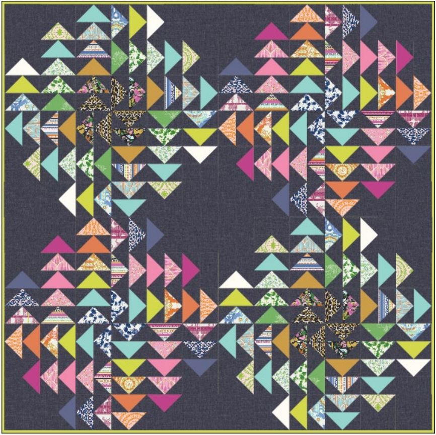 Modern Flying Geese Quilt Pattern | FaveQuilts.com