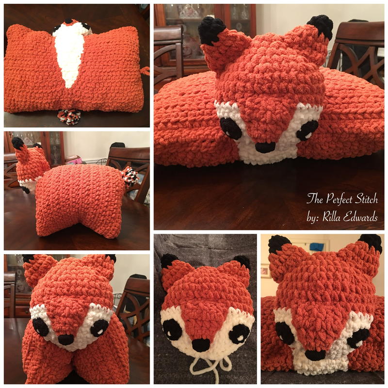 Fox Pillow | AllFreeCrochet.com