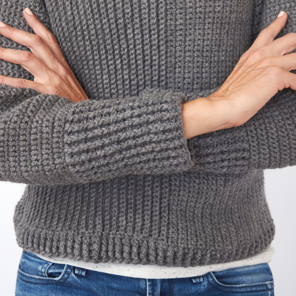 Roll Neck Sweater Crochet Pattern | FaveCrafts.com