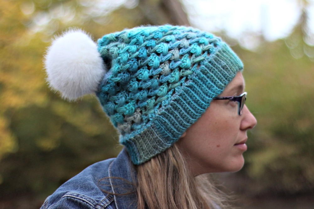 Puff Stitch Slouch | AllFreeCrochet.com