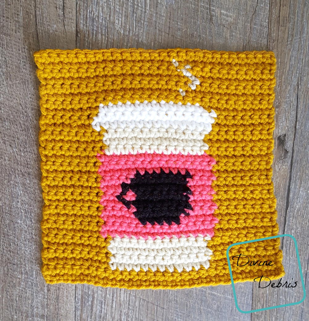 8" Tapestry Coffee Mug Afghan Square | AllFreeCrochet.com