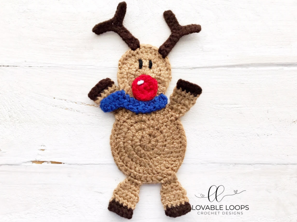 Reindeer Applique | AllFreeCrochet.com