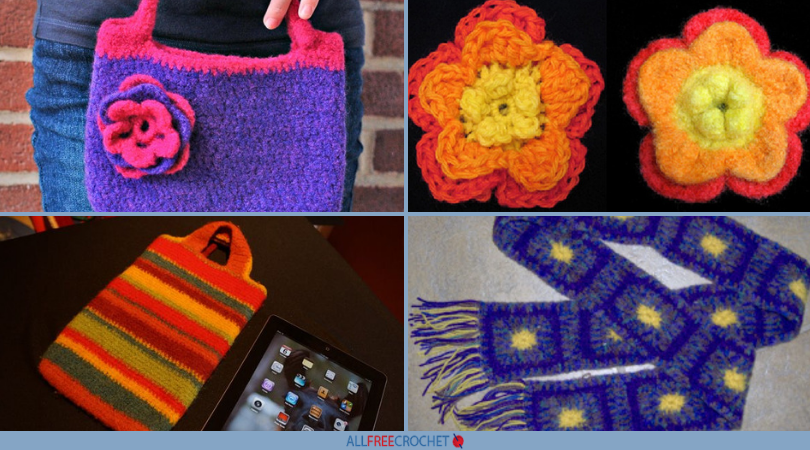 Crochet Felting: 20+ Felted Crochet Patterns | AllFreeCrochet.com