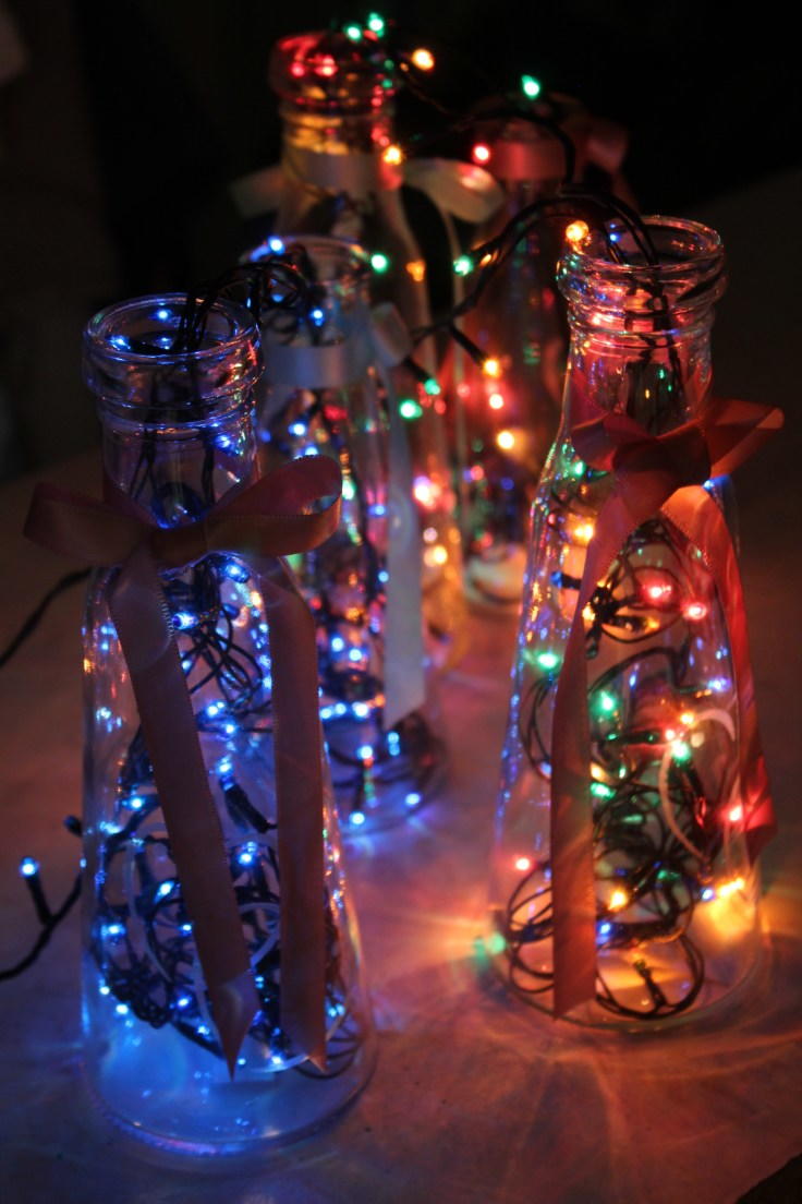 Bottle Lamps Magical Party Decor Idea | AllFreeHolidayCrafts.com