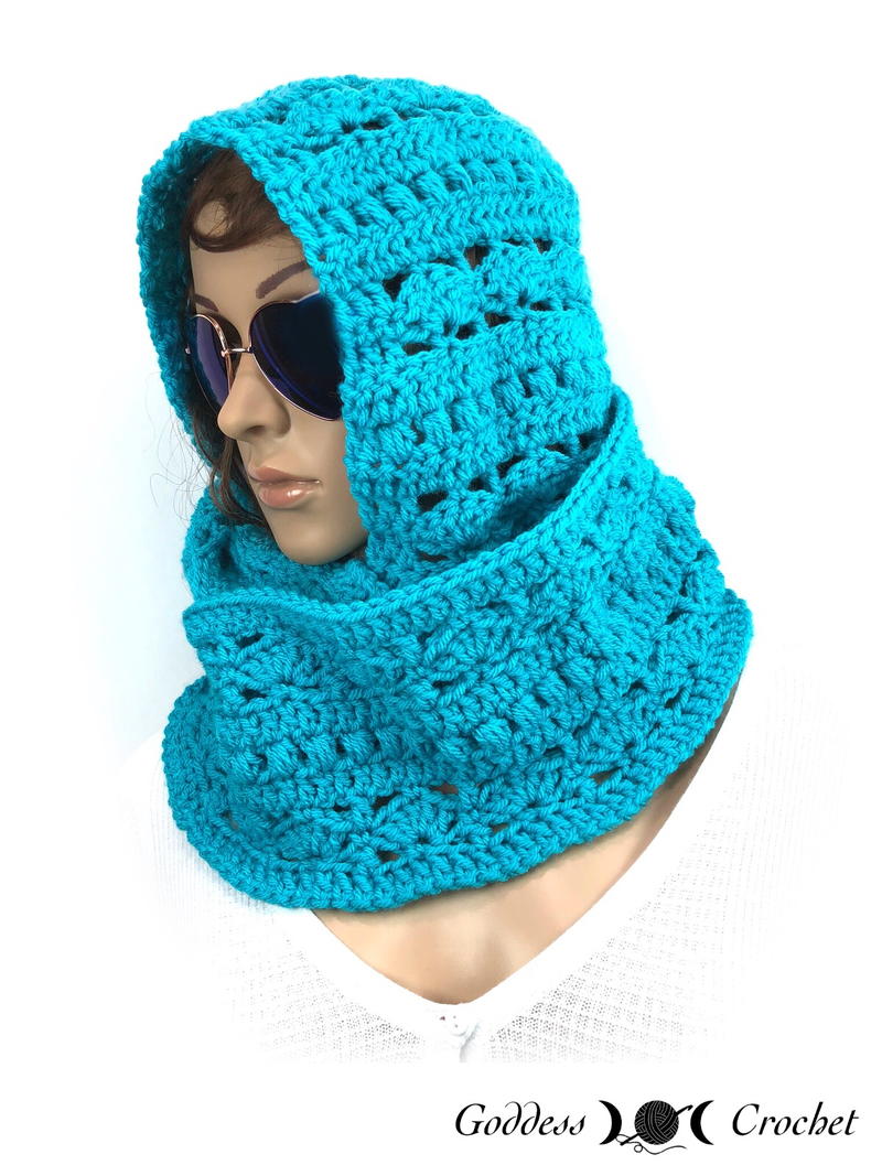 Hooded Infinity Scarf | AllFreeCrochet.com