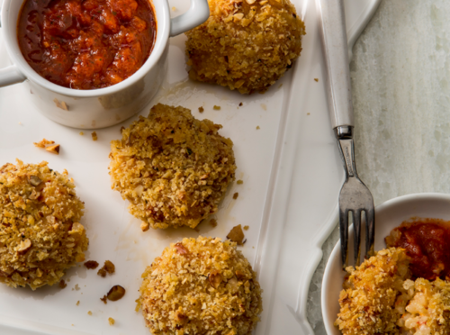 Little Italy Tomato Arancini | AllFreeCopycatRecipes.com