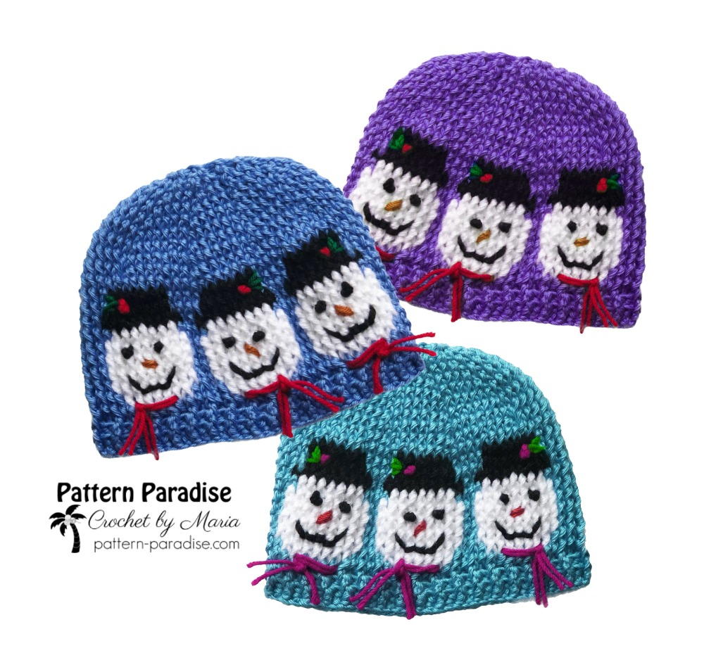 Snowmen Hat | AllFreeCrochet.com