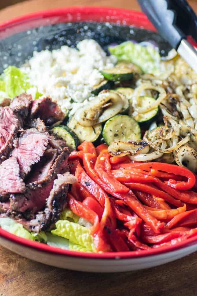 Mediterranean Steak Salad | RecipeLion.com