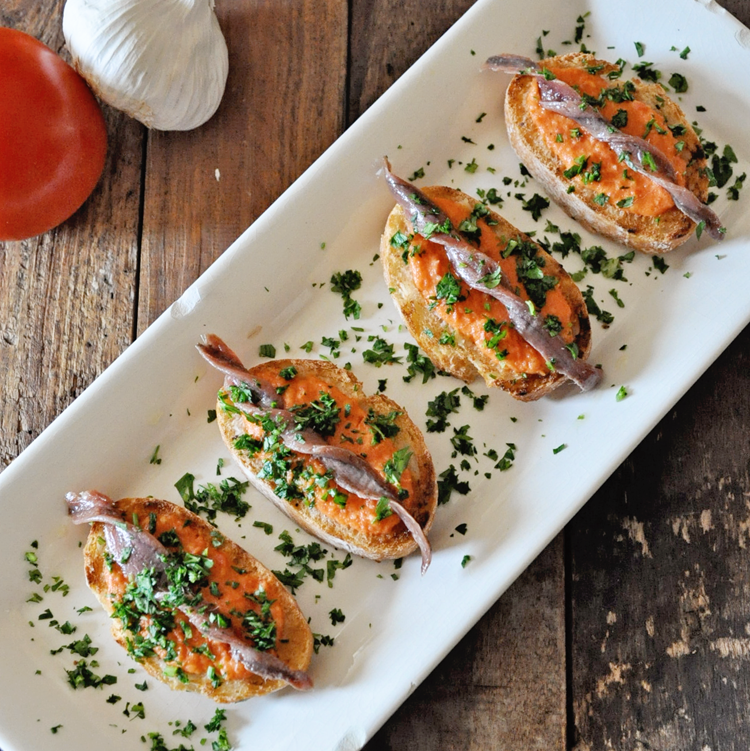 Catalan Tomato Bread with Spanish Anchovies | RecipeLion.com