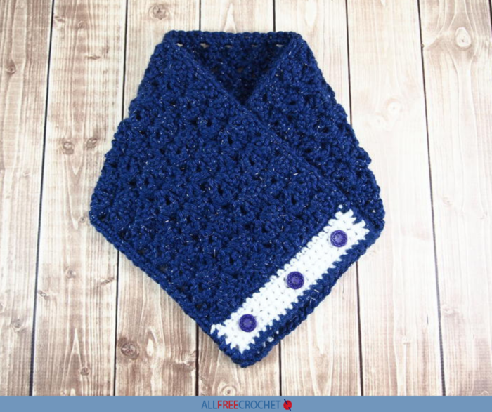 Celestial Crochet Button Cowl (Free Pattern) | AllFreeCrochet.com