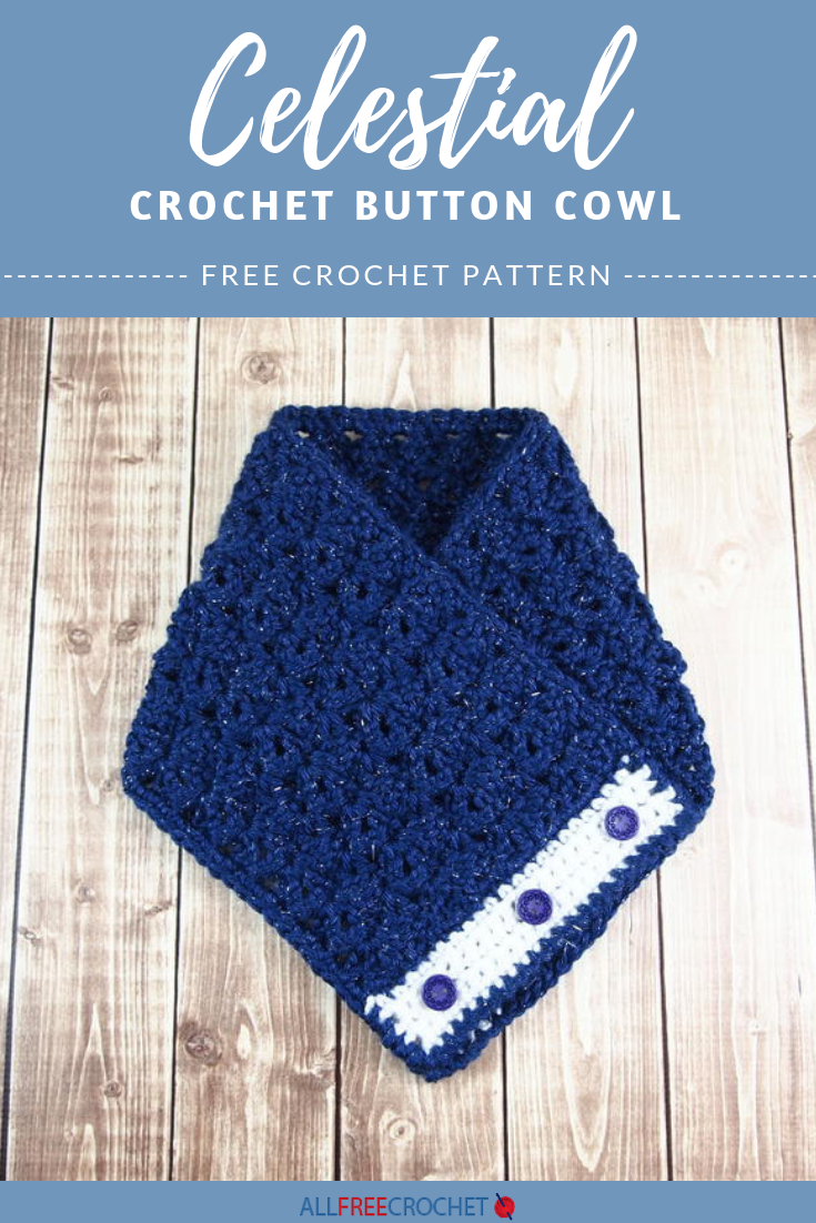 Celestial Crochet Button Cowl (Free Pattern) | AllFreeCrochet.com