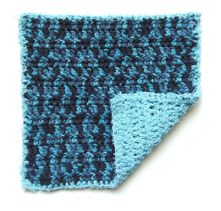 Across the Land Dish Cloth Scrubby | AllFreeCrochet.com