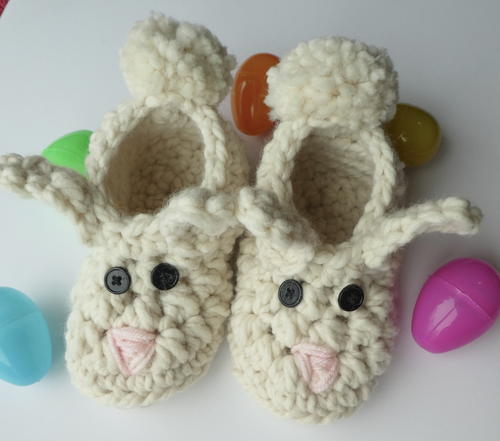 Crochet Bunny Slippers | FaveCrafts.com