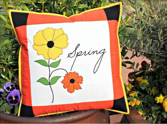 Bring on Spring DIY Throw Pillow Cover | FaveCrafts.com