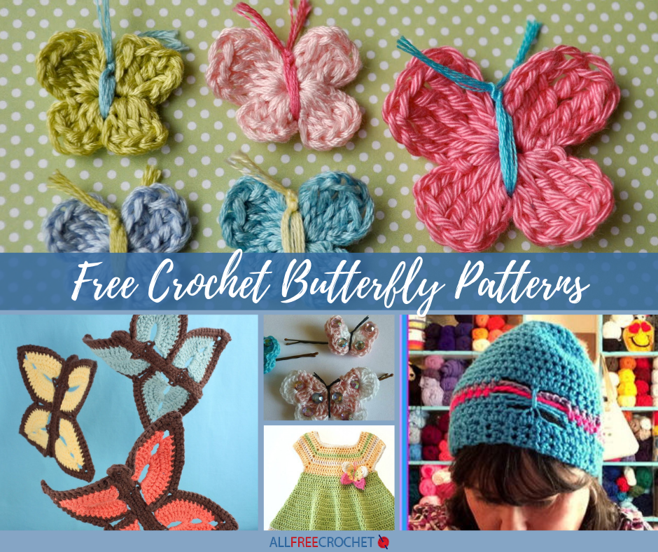 35+ Crochet Butterfly Patterns (Free!) | AllFreeCrochet.com