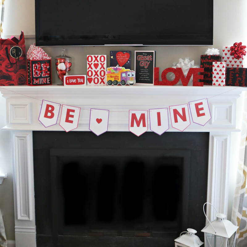 Valentine's Day Printable Be Mine Banner | AllFreePaperCrafts.com