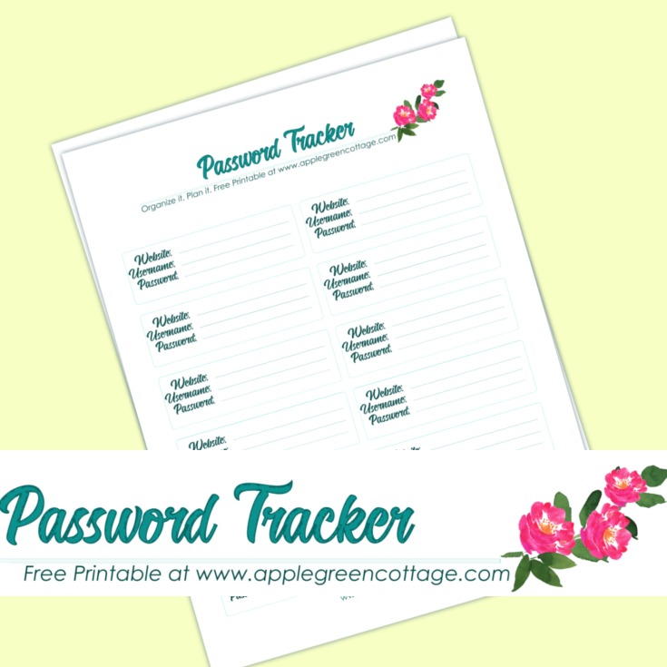 Never Forget A password Again - With this FREE Password Organizer ...