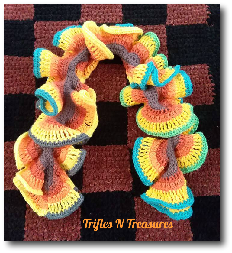Mindless Mandala Madness Ruffle Scarf | FaveCrafts.com