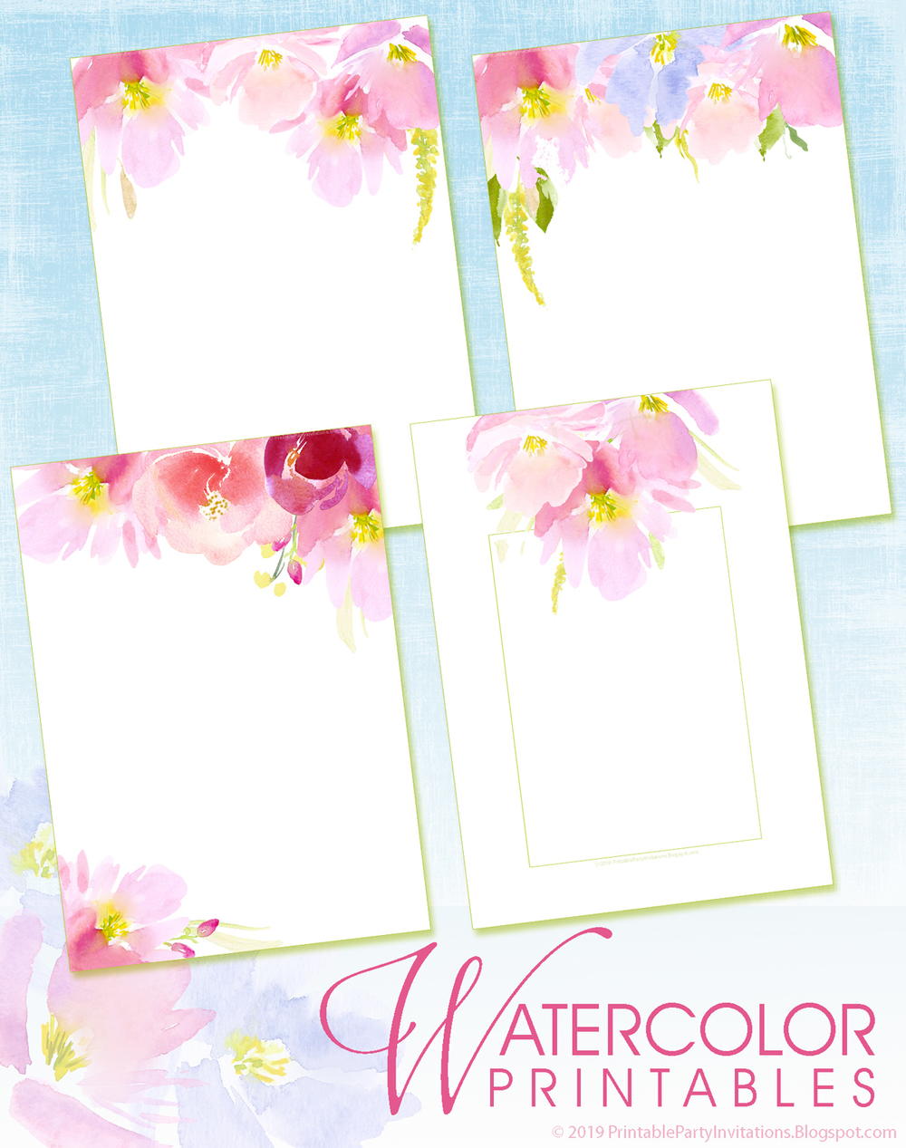Floral Watercolor Invitations or Stationery | FaveCrafts.com
