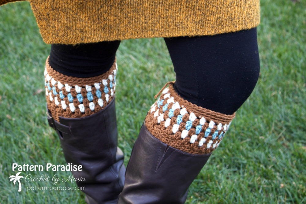 Diamonds and Gems Boot Cuffs | AllFreeCrochet.com