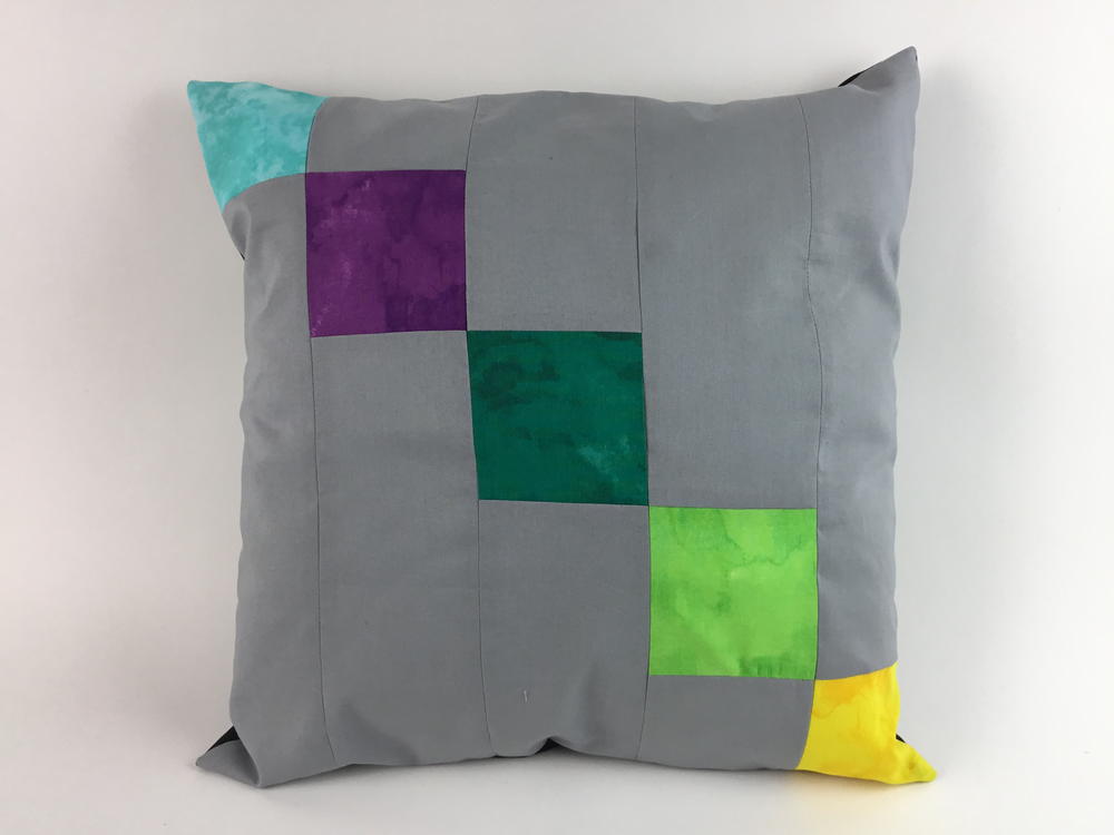 Color Block Patchwork Pillow | FaveCrafts.com