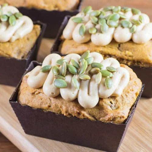 Mini Pumpkin Bread Recipe with Salted Caramel Buttercream ...