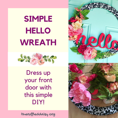 Simple Hello Wreath | DIYIdeaCenter.com