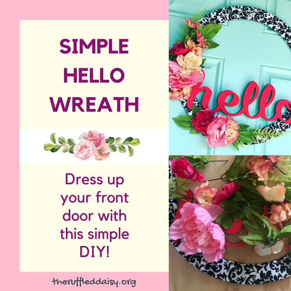 Simple Hello Wreath | DIYIdeaCenter.com