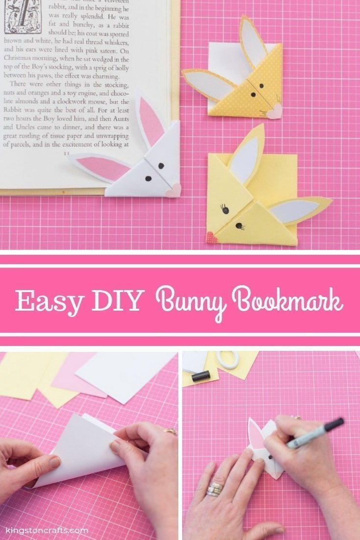 Easter Ideas for Kids: DIY Bunny Bookmark | AllFreeHolidayCrafts.com