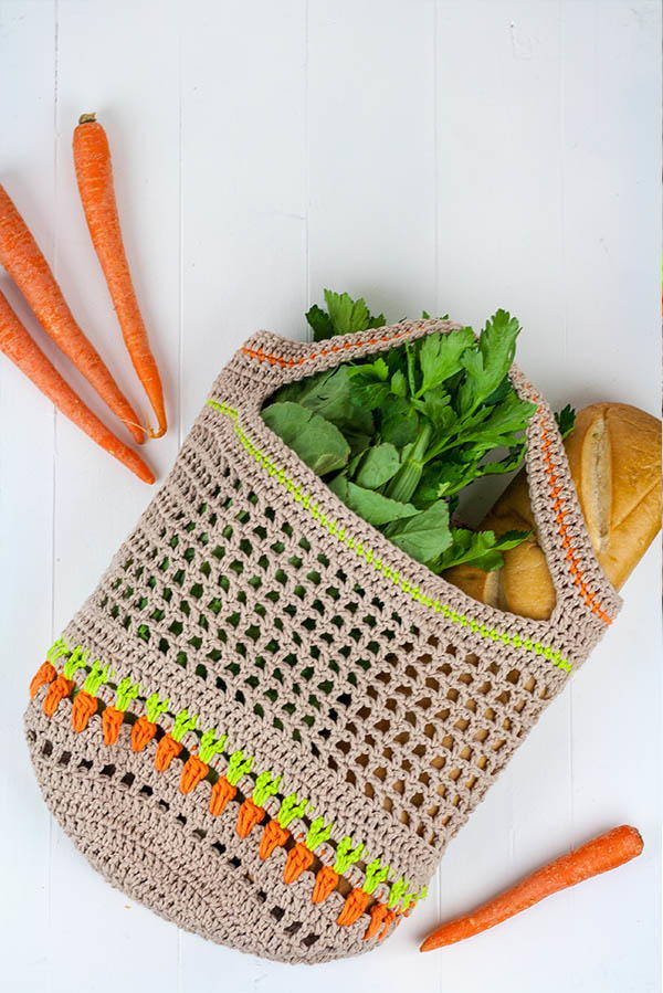 Vegetable Market Bag | AllFreeCrochet.com